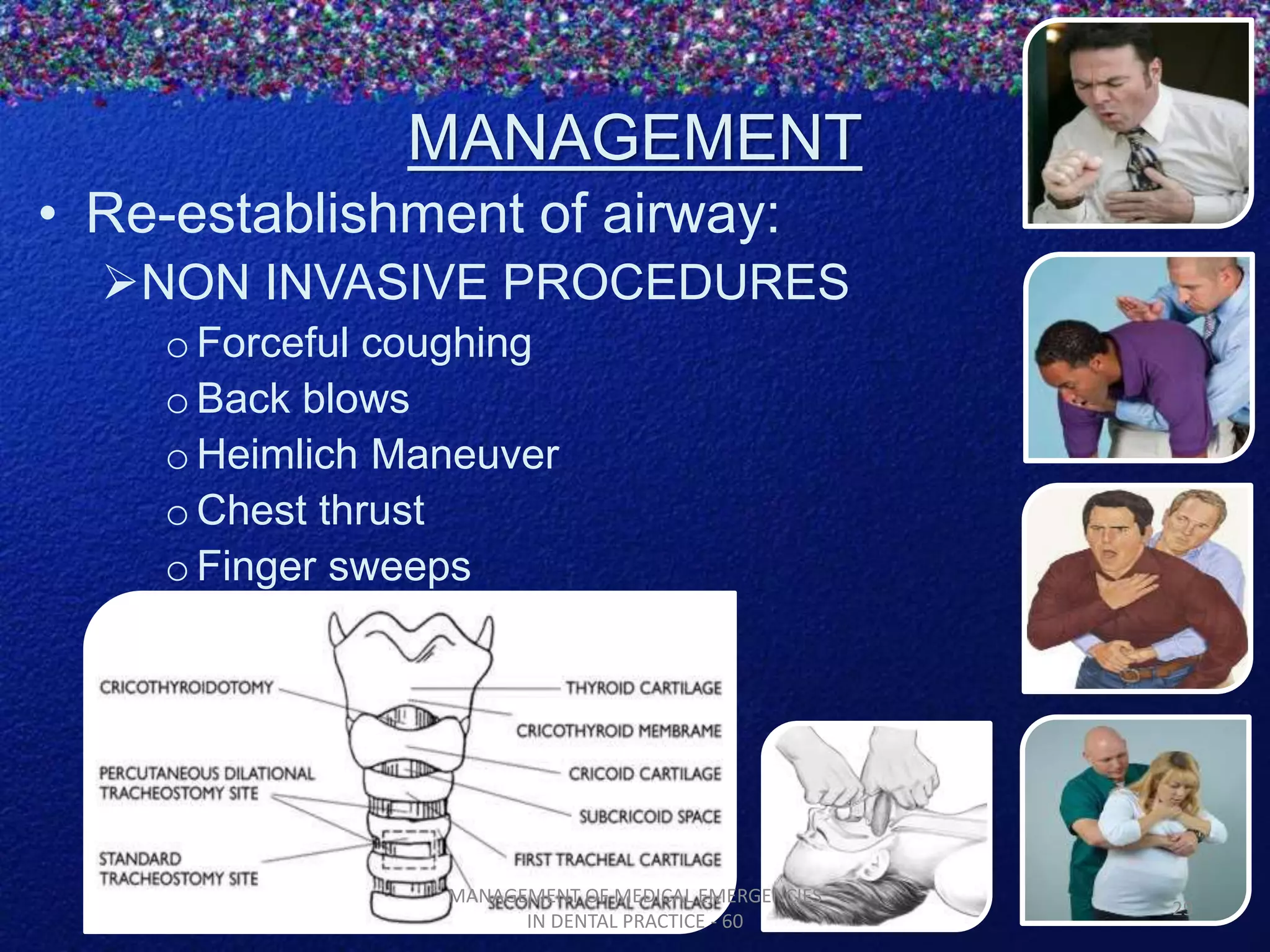 Management of medical emergencies in the dental practice | PPTX
