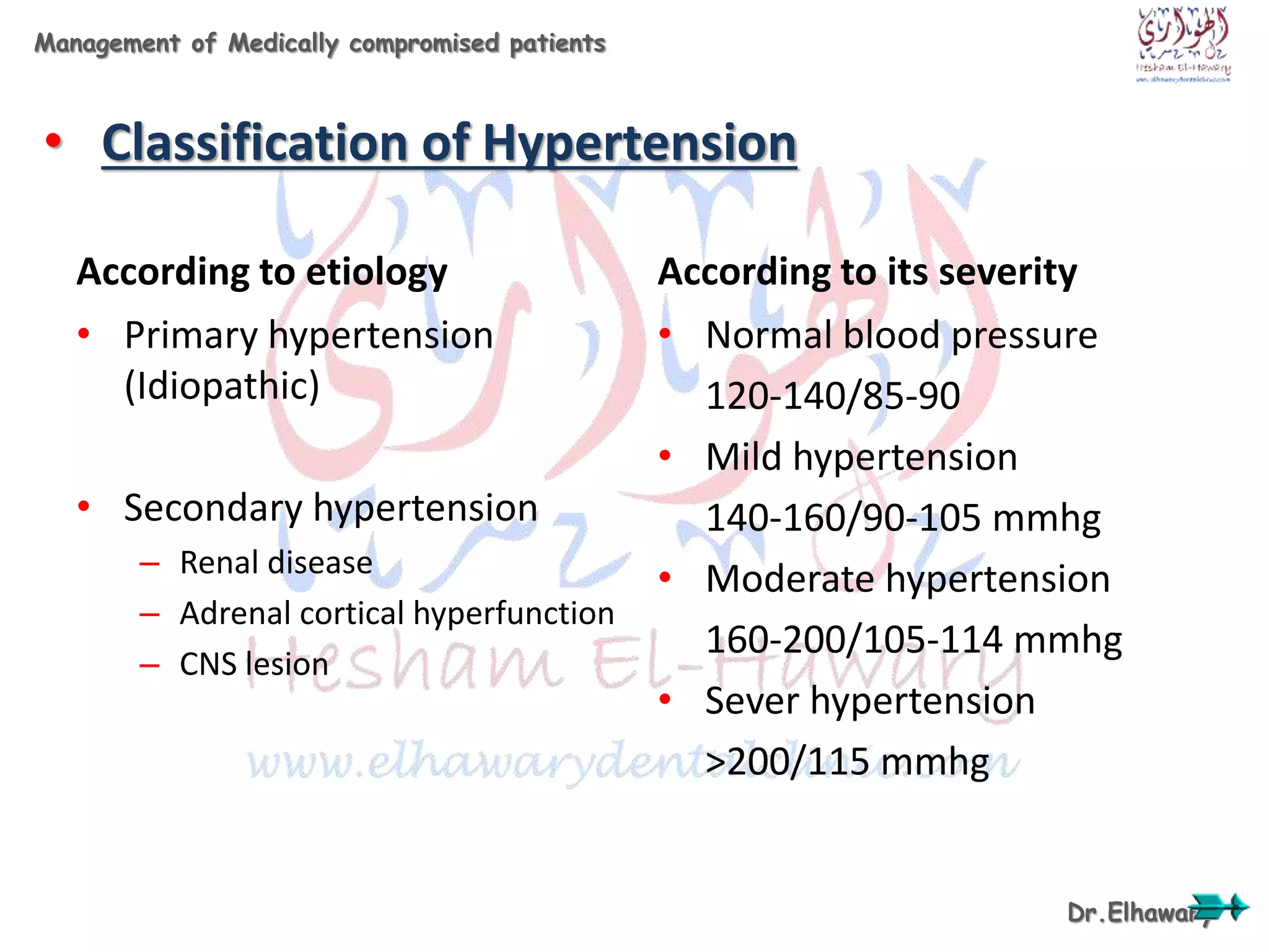 Management of medically compromised patients | PPTX