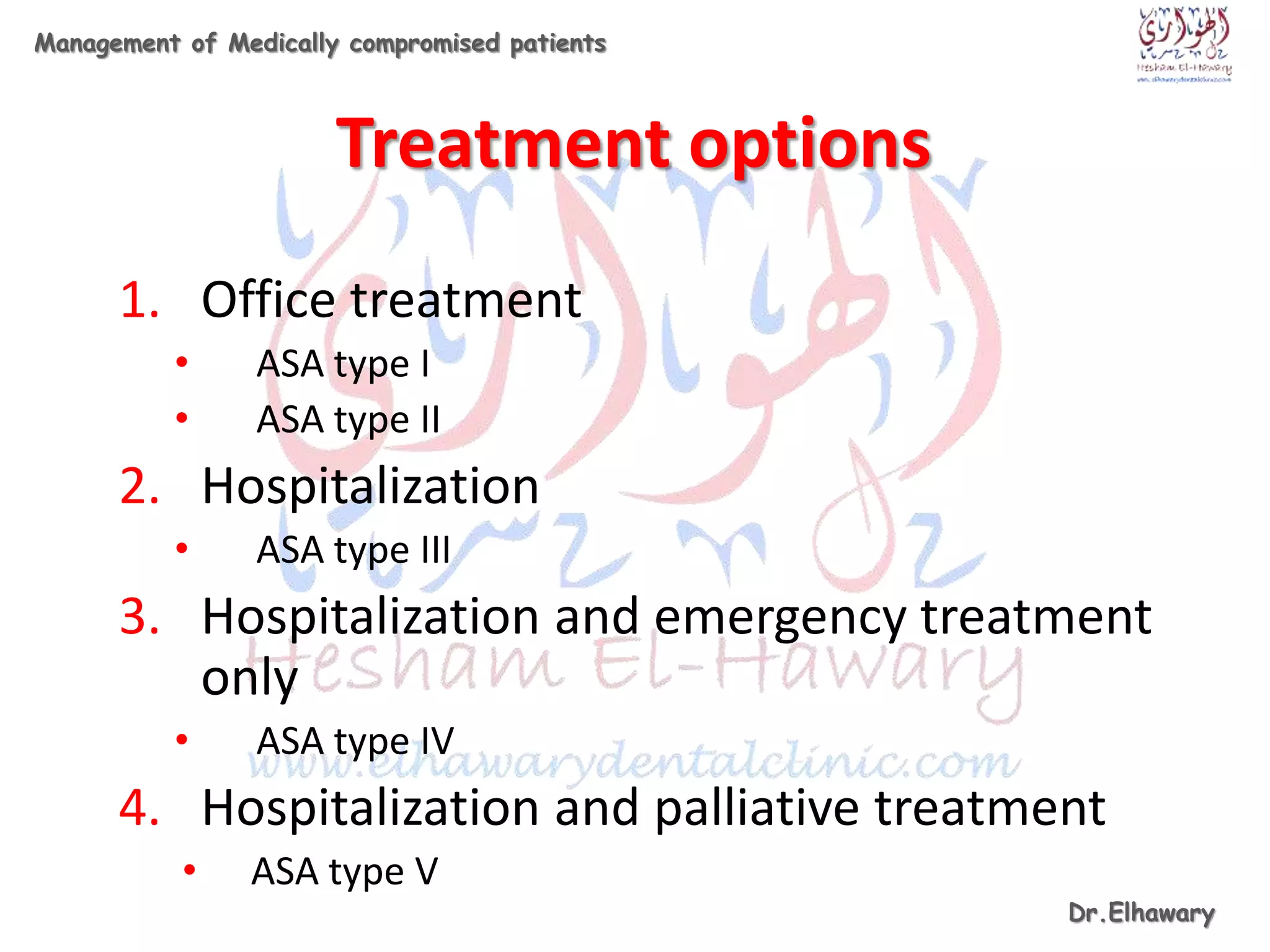 Management of medically compromised patients | PPTX
