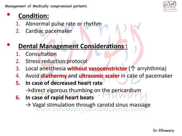 Management of medically compromised patients | PPTX