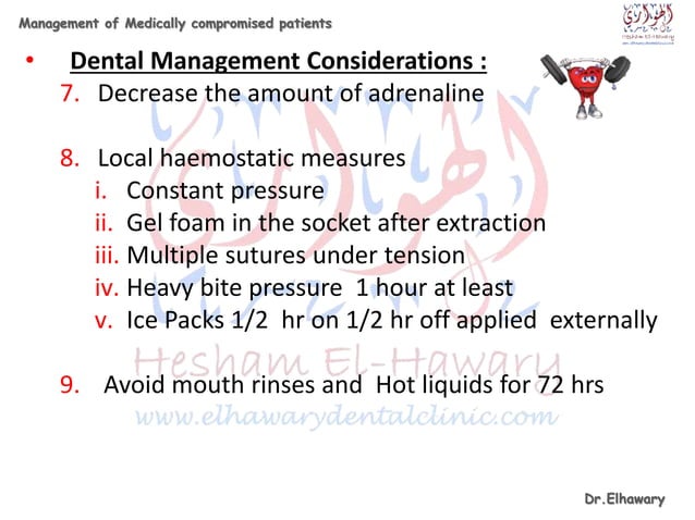 Management of medically compromised patients | PPTX