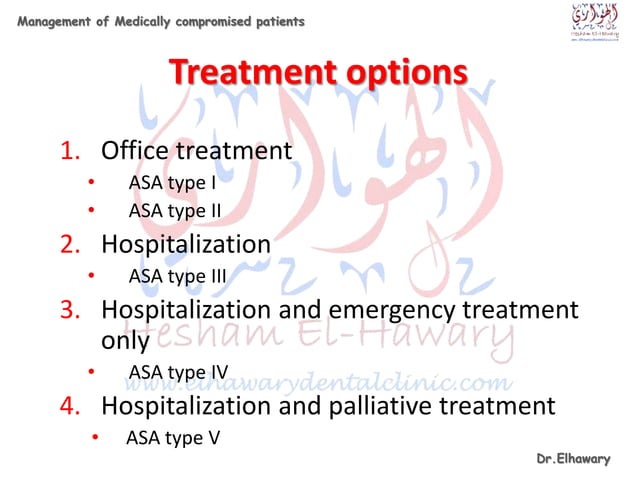 Management of medically compromised patients | PPTX
