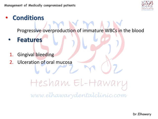 Management of medically compromised patients | PPTX