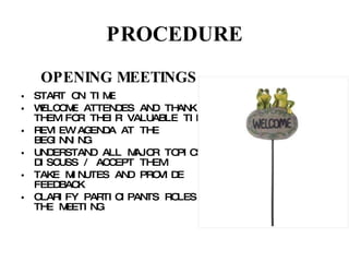 Management Of Meetings | PPT