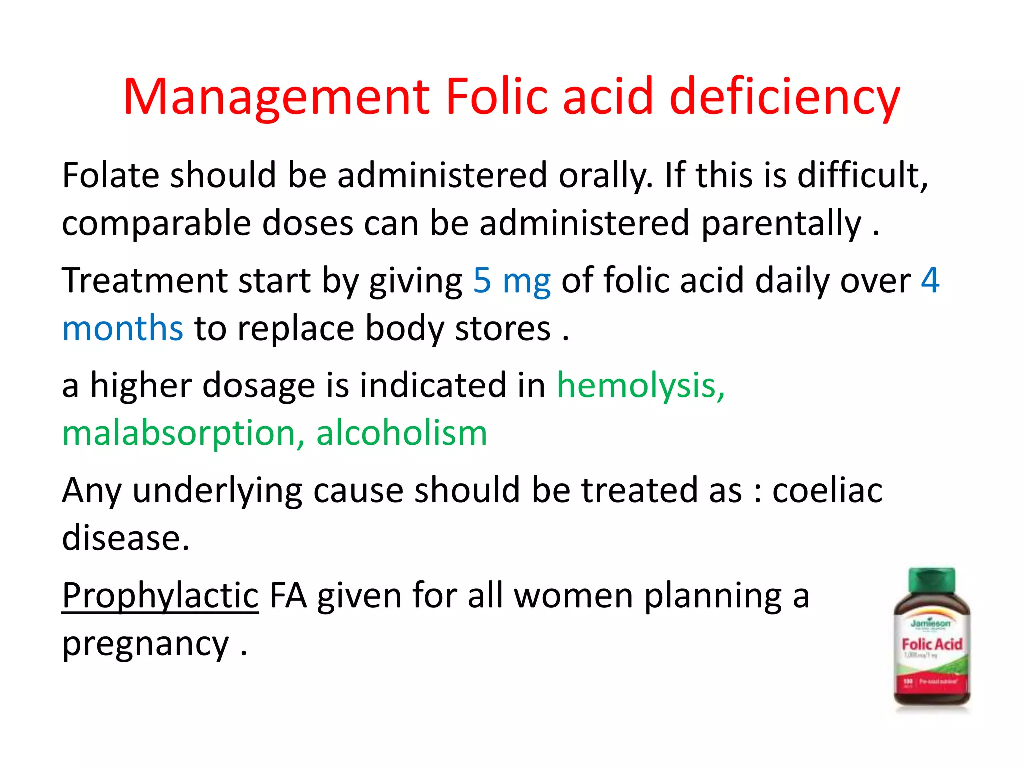 Management of megaloblastic anemia | PPTX