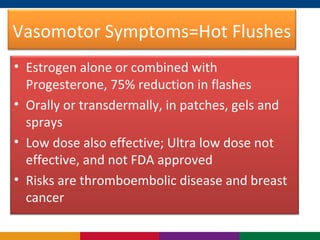Management of Common Menopausal Complaints | PPT