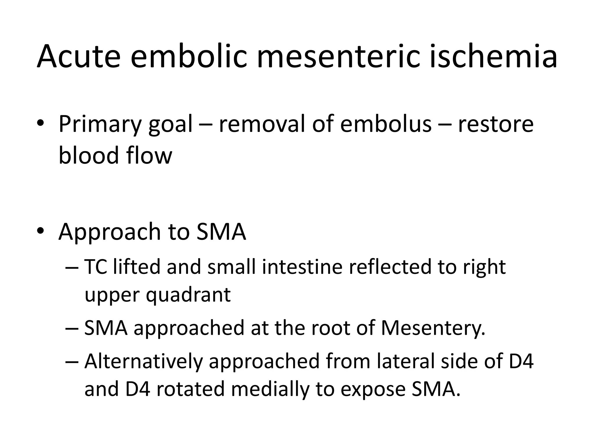 Management of mesenteric vascular occlusion | PPTX | Blood Disorders ...