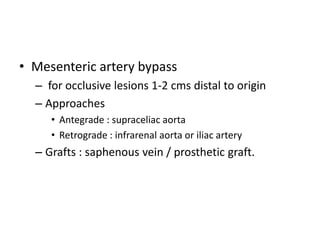 Management of mesenteric vascular occlusion | PPTX