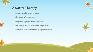Management of migrine | PPTX