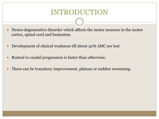 Management of motor neuron disease | PPTX