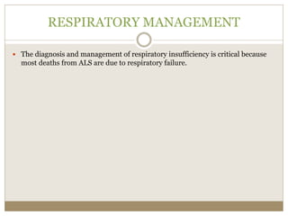Management of motor neuron disease | PPTX