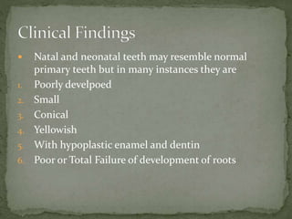 Management of natal and neonatal teeth | PPTX