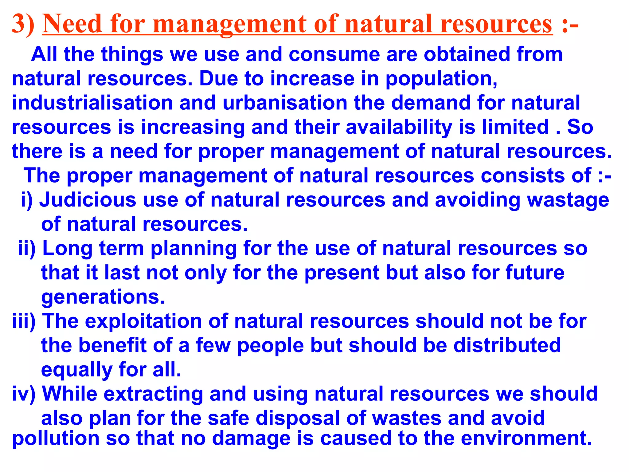 Management of natural resources | PPT