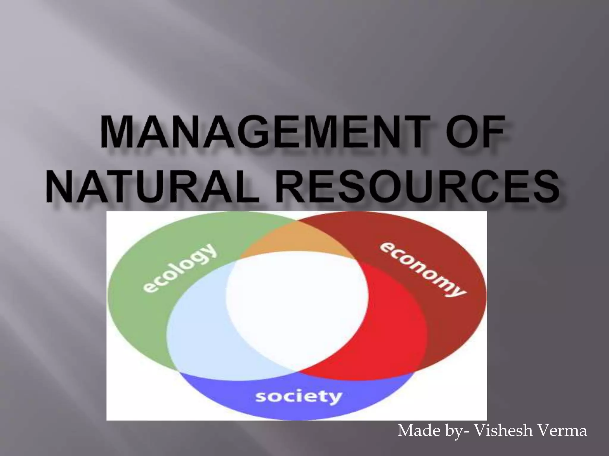 Management of natural resources | PPTX