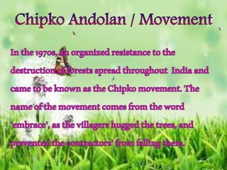 Management of Natural Resources - Chipko Movement | PPTX