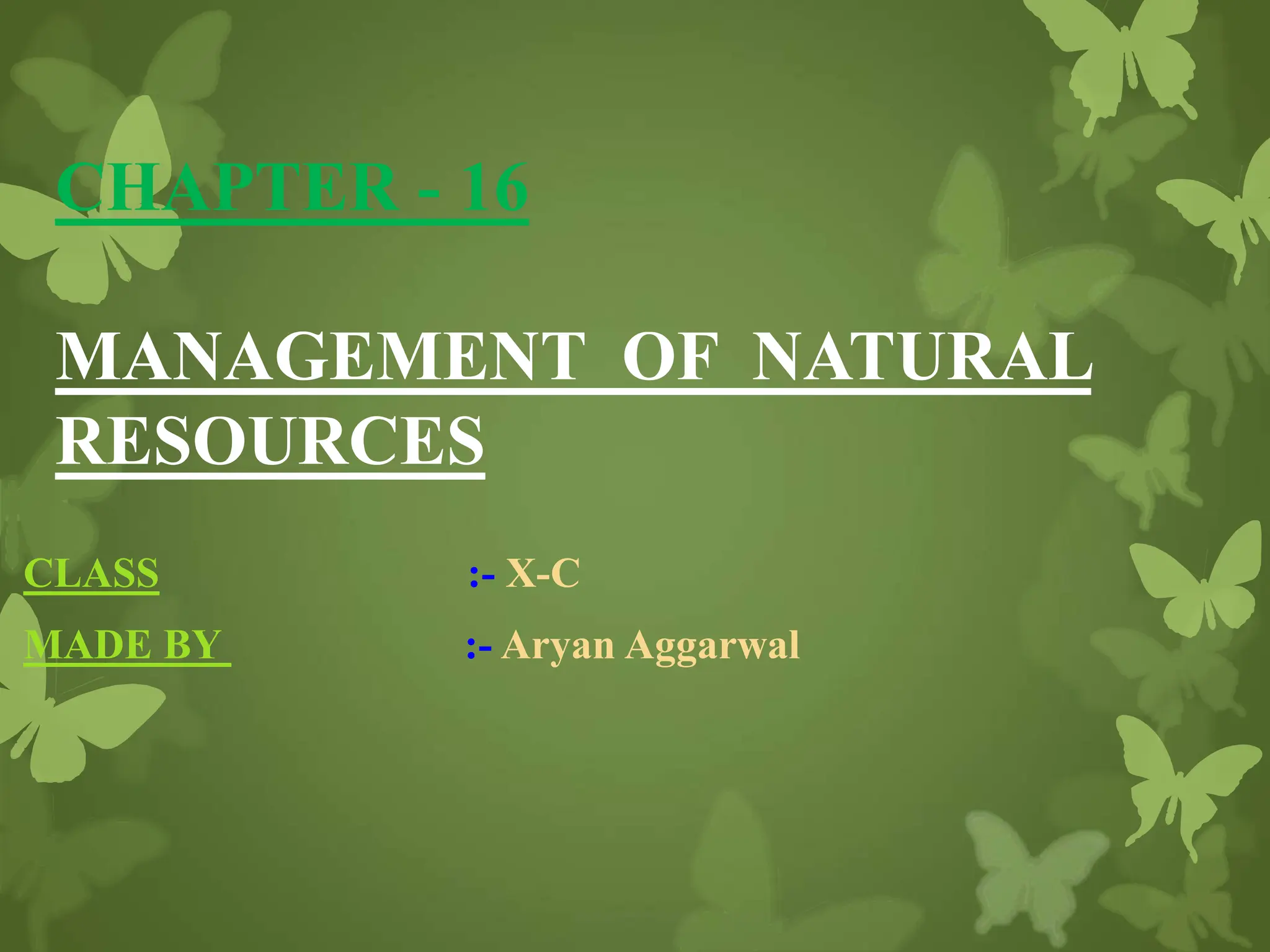 Management of Natural Resources 2.pptx hh | PPT