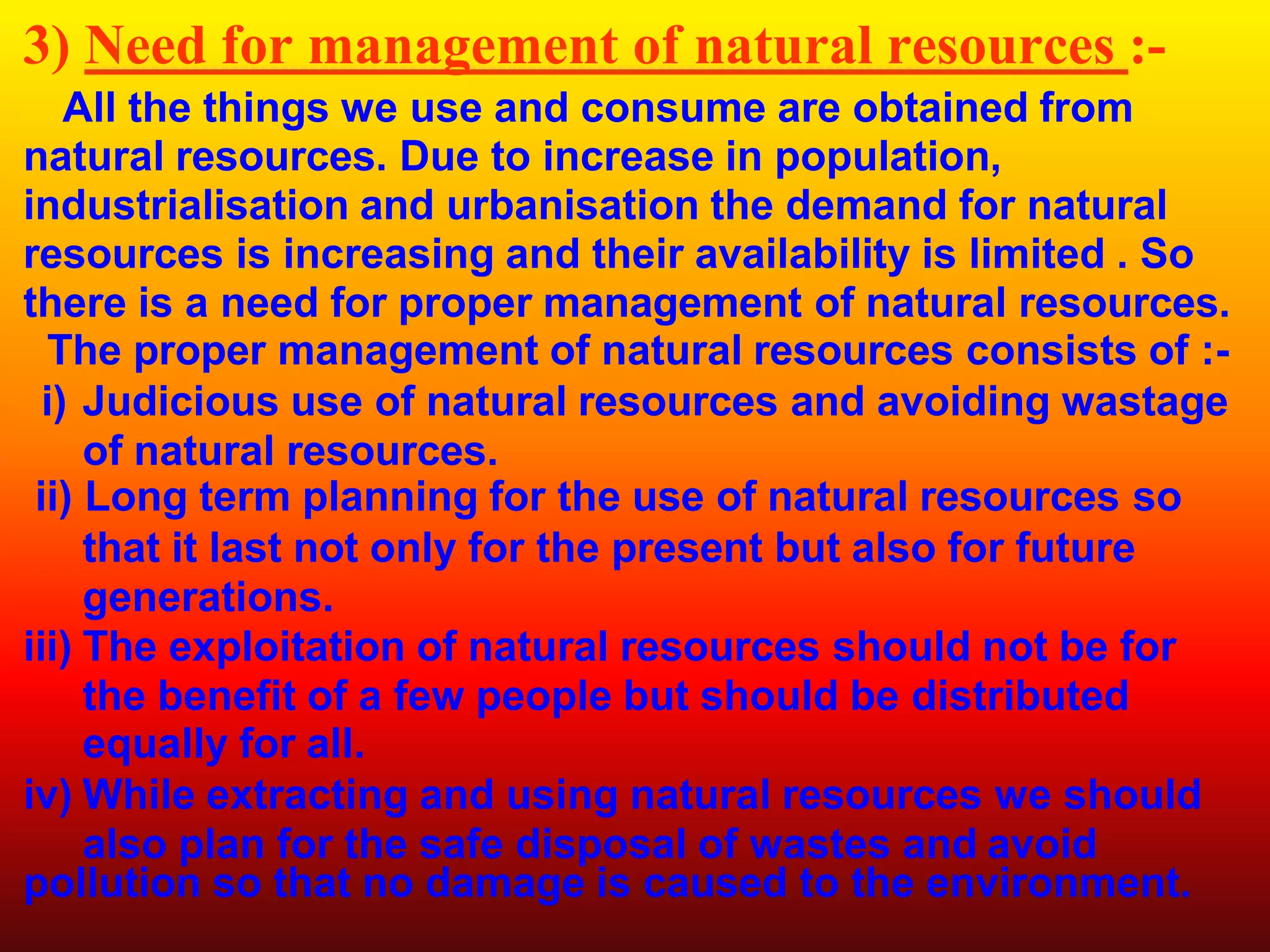 Management of natural resources class 10 | PPTX