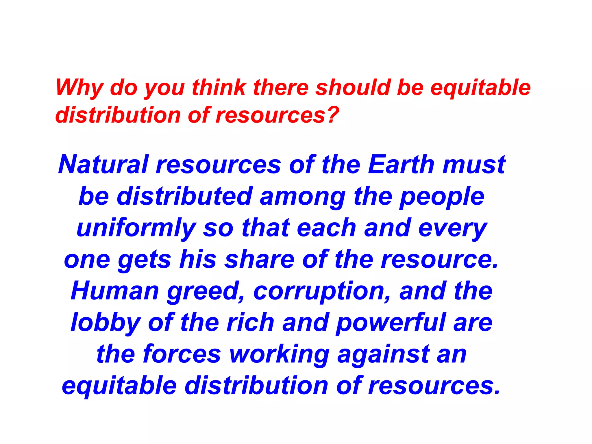 Management of natural resources ppt | PPT