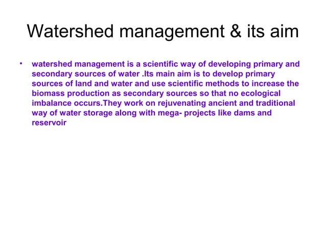 Management of natural resources ppt | PPT | Environmental Services ...