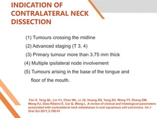 Management of neck in oral squamous cell carcinoma | PPTX