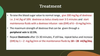 Management of neonatal hypoglycemia ppt | PPTX