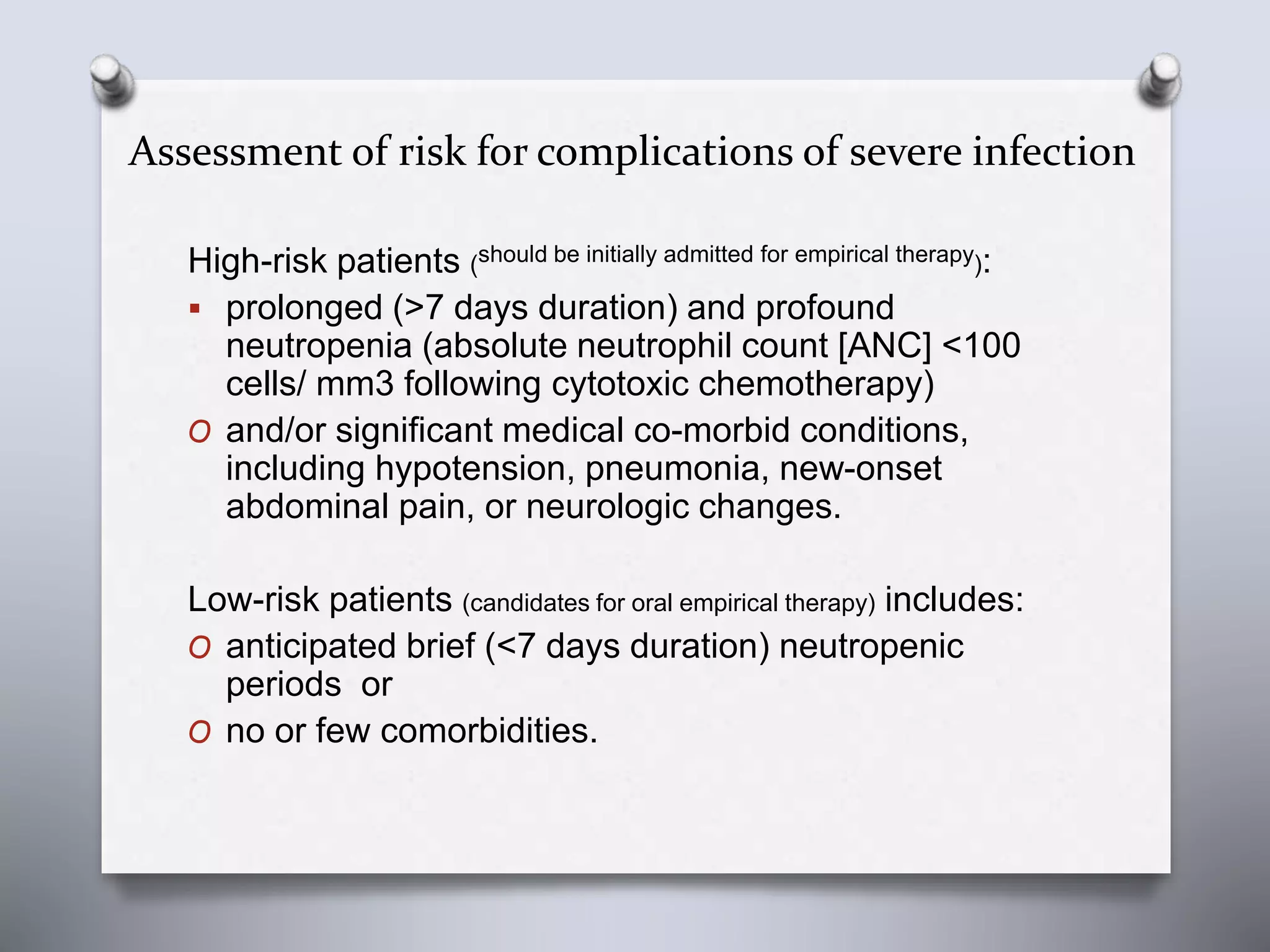Management of neutropenic fever in pts chemotherapy | PPTX
