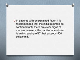 Management of neutropenic fever in pts chemotherapy | PPTX