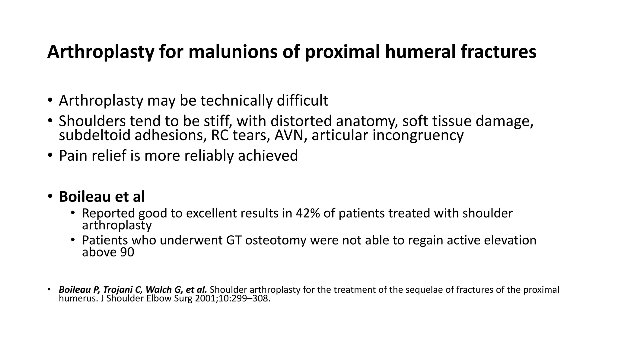 MANAGEMENT OF NONUNIONS AND MALUNIONS OF PROXIMAL HUMERAL FRACTURES.pptx