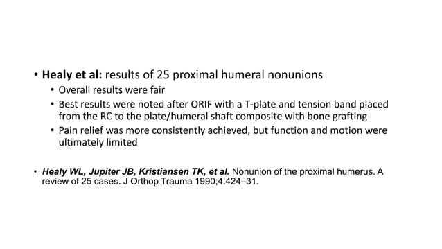 MANAGEMENT OF NONUNIONS AND MALUNIONS OF PROXIMAL HUMERAL FRACTURES.pptx