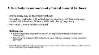 MANAGEMENT OF NONUNIONS AND MALUNIONS OF PROXIMAL HUMERAL FRACTURES.pptx
