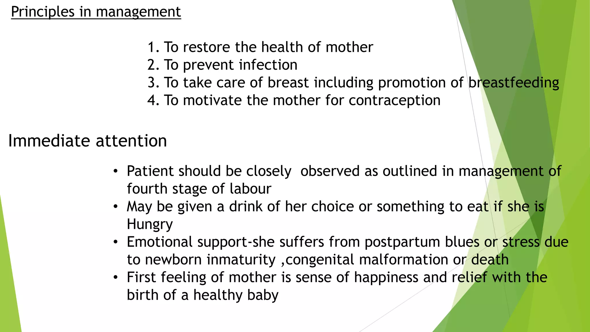 Management of normal puerperium3 | PPTX