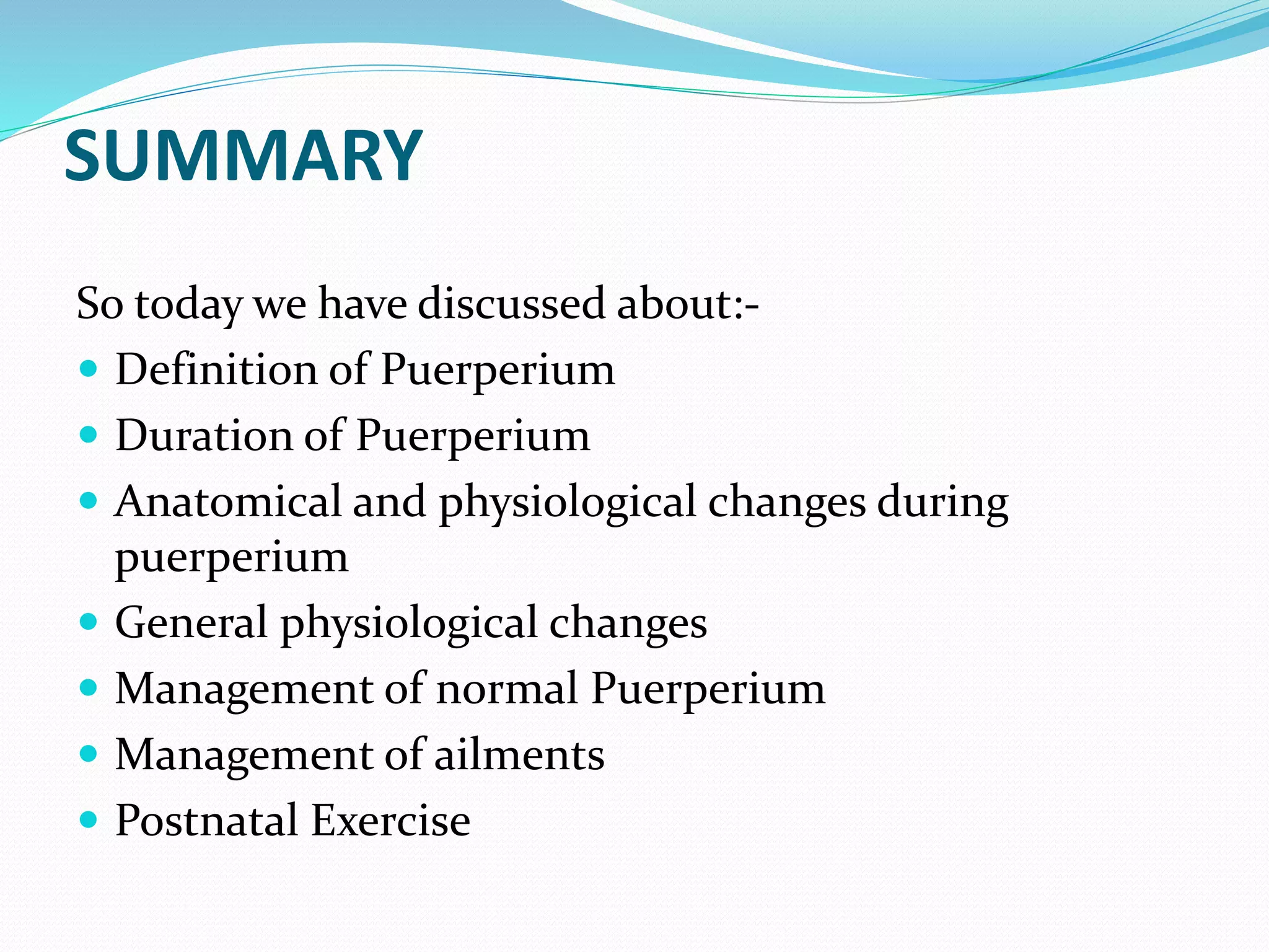 Management of normal purperium | PPTX