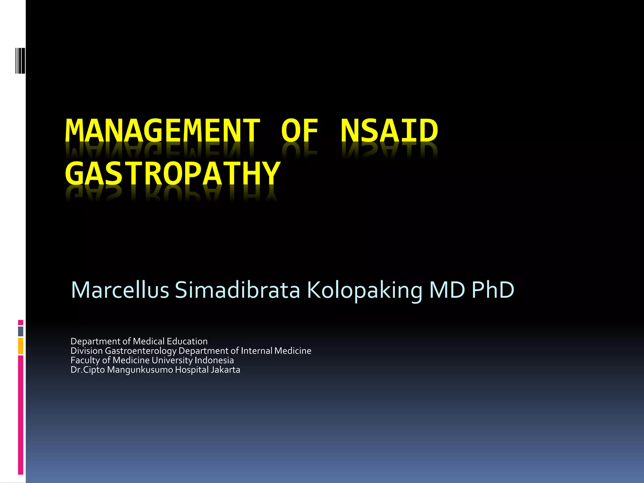 Management of NSAID gastropathy | PDF