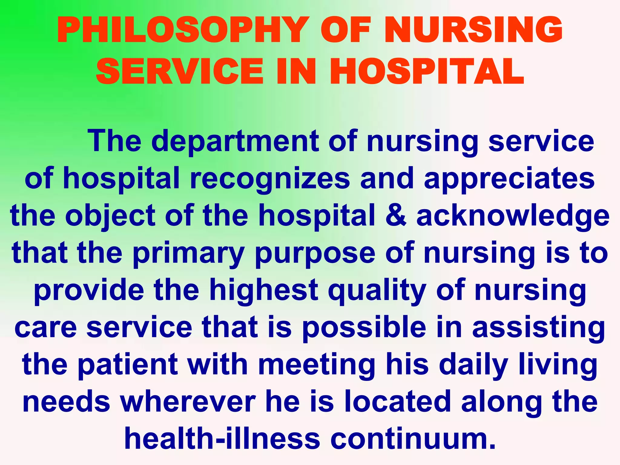 Management of nursing service | PPSX