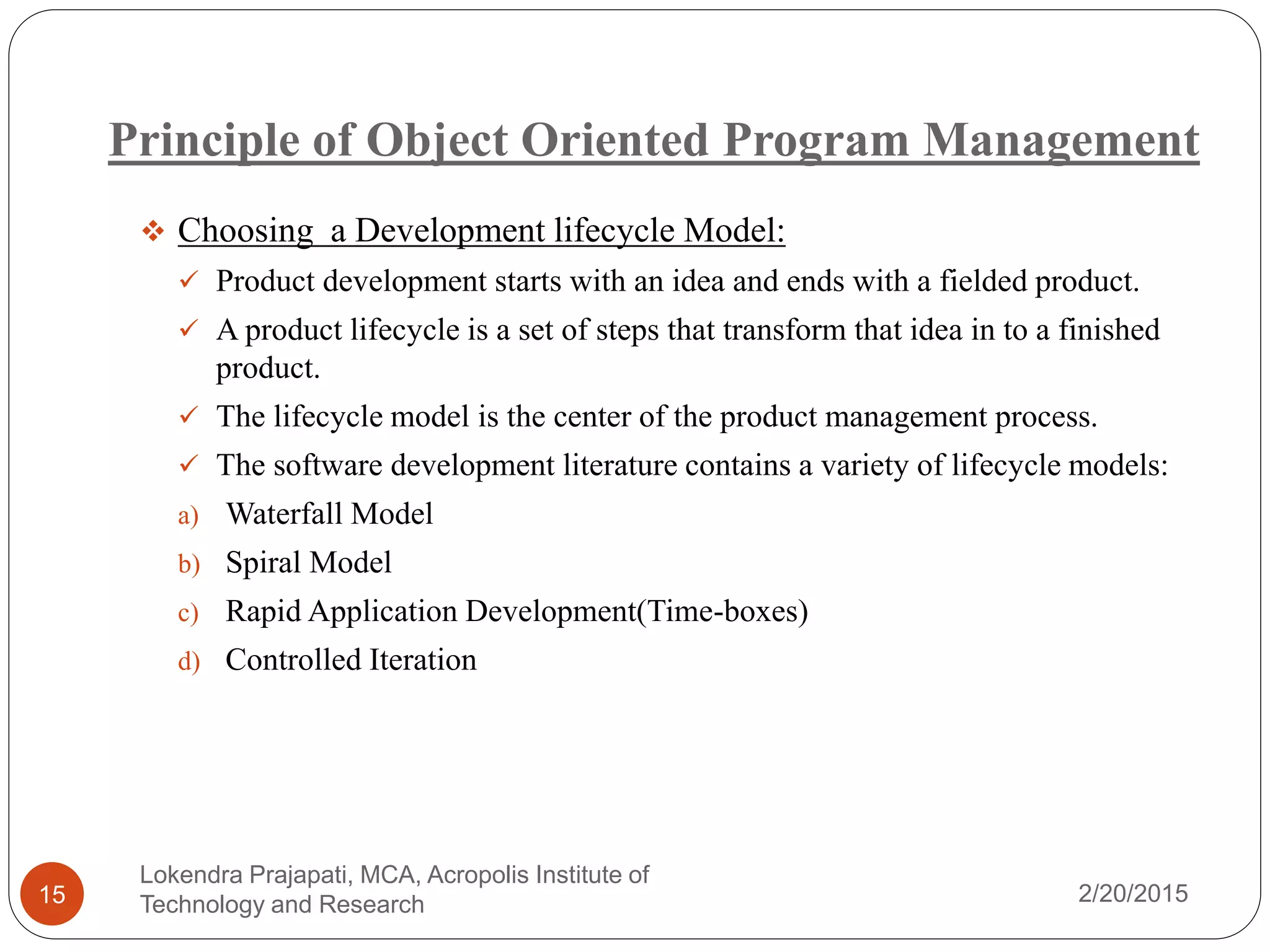 Management of object_oriented_project | PPTX