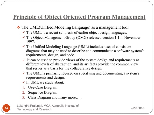 Management of object_oriented_project | PPT