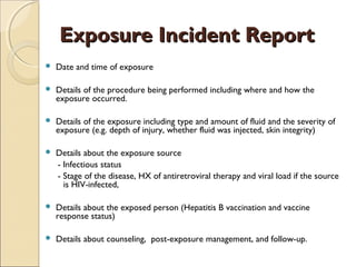 Management of occup exposures | PPT