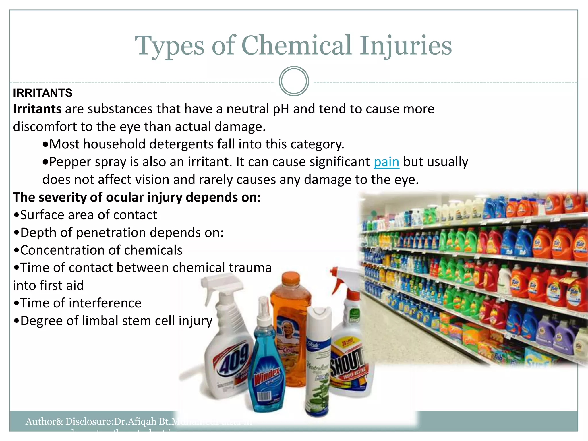 Management of ocular chemical injuries | PPTX
