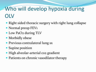MANAGEMENT OF ONE LUNG VENTILATION.pptx | Lung and Respiratory Health ...