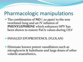 MANAGEMENT OF ONE LUNG VENTILATION.pptx | Lung and Respiratory Health ...