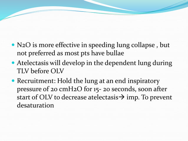 Management Of One-Lung Ventilation – JCDAT