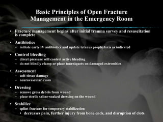 Management of open fracture true ppt | PPTX