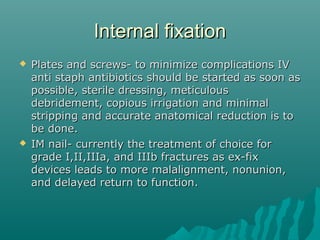 Management of open fractures | PPT
