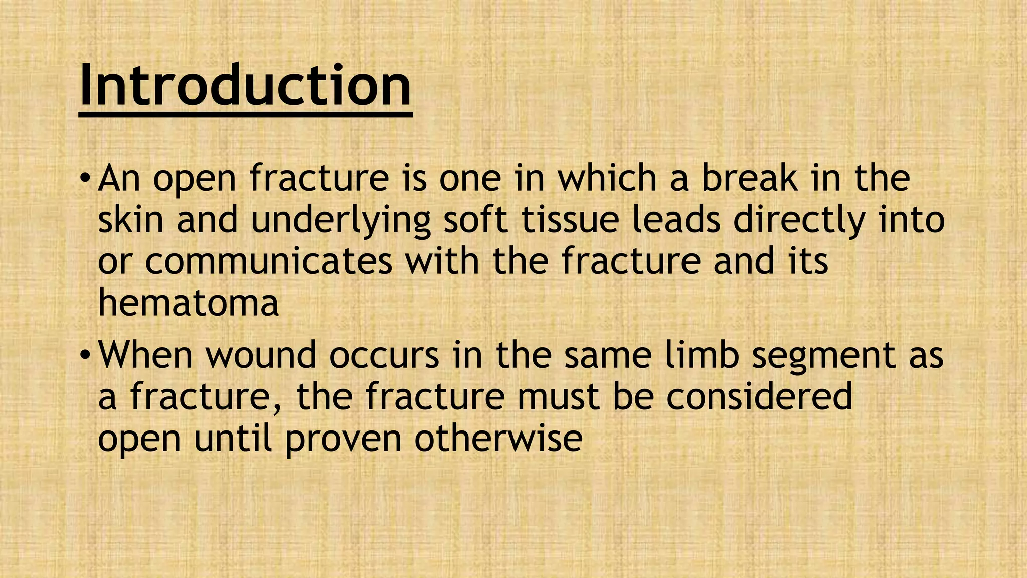 Management of open fractures | PPTX