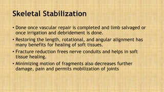 Management of open fractures | PPTX