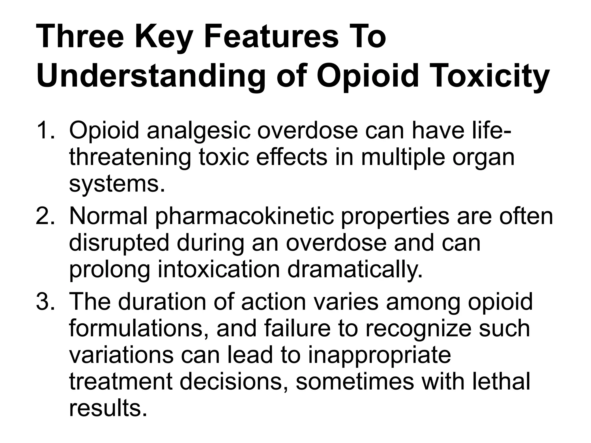 Management of Opioid Analgesic Overdose | PPTX