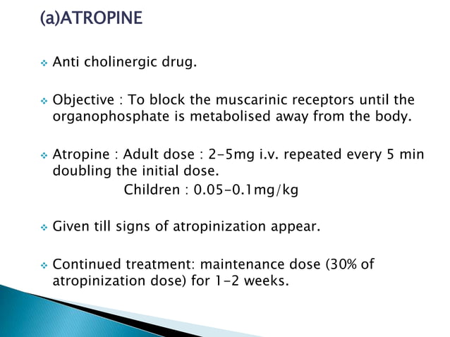 Management of op poisoning-definitive treatment | PPTX | Chemistry ...