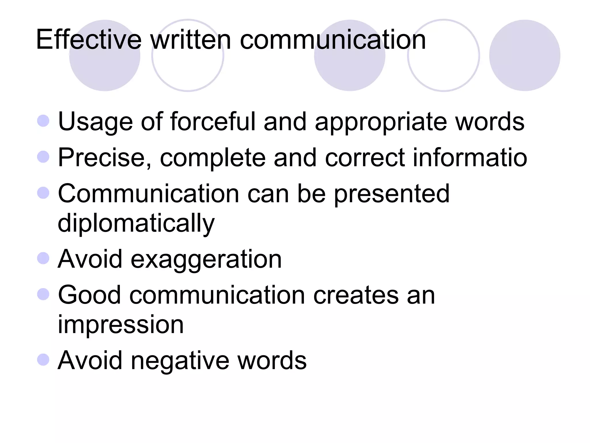 Management of oral and written communication | PPT