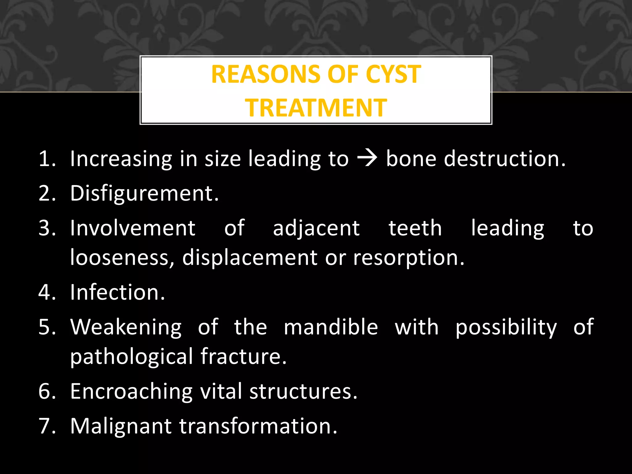 Management of oral cyst | PPTX