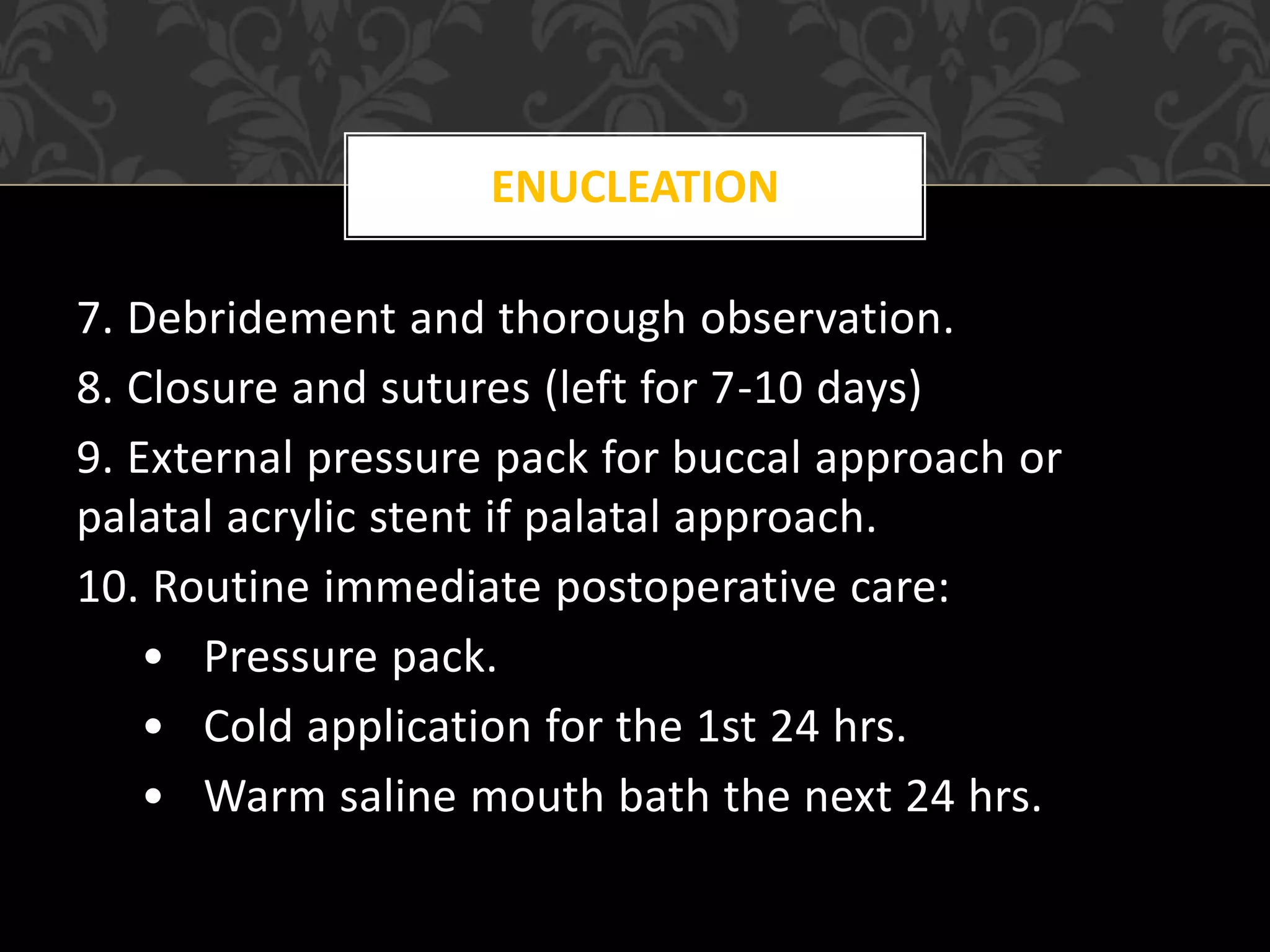 Management of oral cyst | PPTX